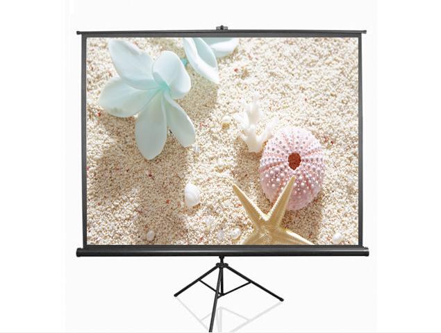 84" tripod portable projector screen Stand With Black , Matte White Fabric