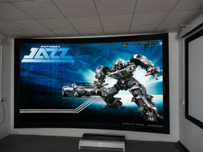 High Contrast Curved Rear Projection Screen , Fixed Projection Screen ...