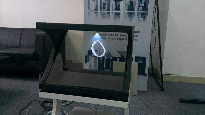 1 Sided LED light Holocube 3D Holographic Display 32" For Retail Display