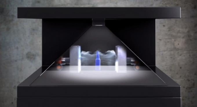 AVI WMV 3D Holographic Display 32" LCD Monitor Hologram Technology