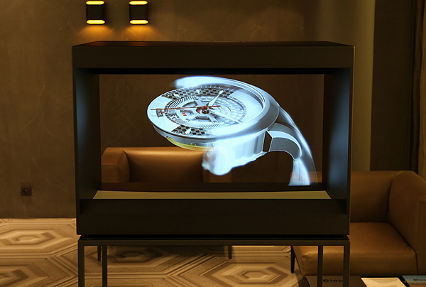 3D 180" Holographic Projection Pyramid Hologram Display Jewelry Box