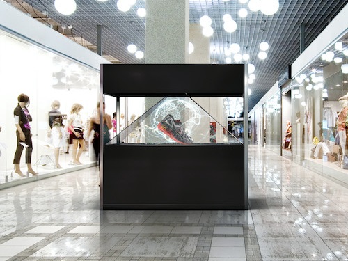 Big Size 4 Sides 360 Degree Holographic Display Case Hologram Showcase ...