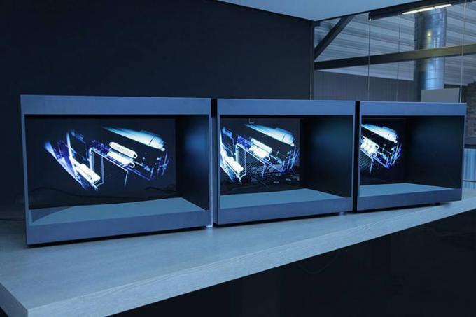 Full HD 180° 22" Holocube 3D Hologram Showcase Holobox With Flight Case for exhibition