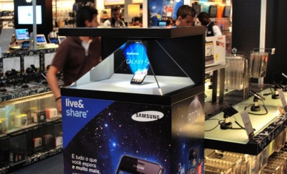 Magic 3D Hologram Pyramid Showcase , Holographic Display Pyramid Box Full HD Resolution