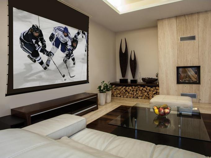 Aluminum Recessed Tab Tensioned Motorized Screen IR