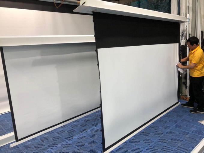 Aluminum Recessed Tab Tensioned Motorized Screen IR