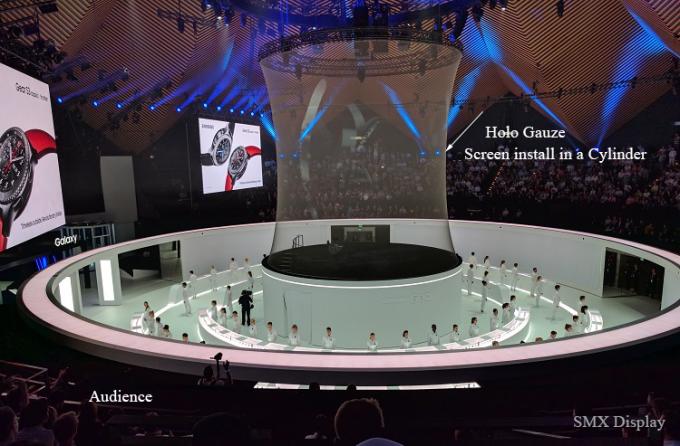 Length 50m 3D Holographic Projection Screen Transparent Holoflex