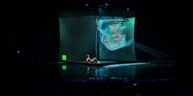 Flexible Holographic Mesh Screen Motorized 9x30m 3D Holographic Projector