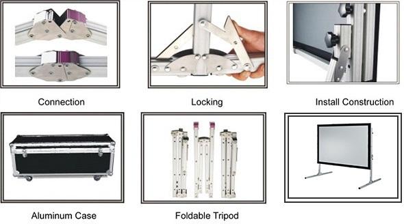 300inch Portable Fast Fold Rear Projection Screen Aluminum Frame With ...