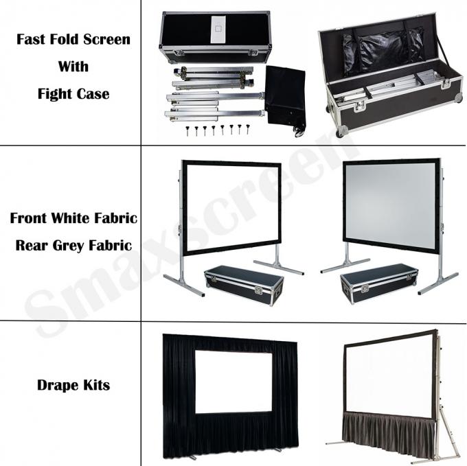 400inch Fast Folding Projector Screen Lightweight With Rear Projection ...