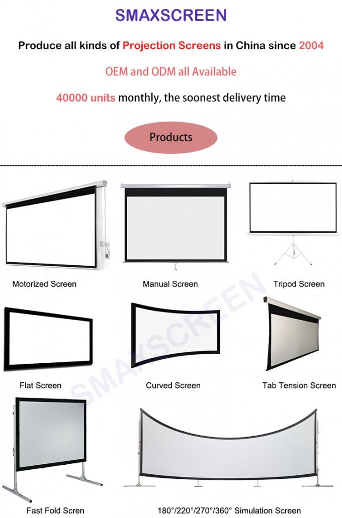 400inch Fast Folding Projector Screen Lightweight With Rear Projection ...