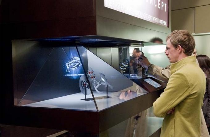 3D Projection Pyramid Hologram Display Showcase Remote Control For ...