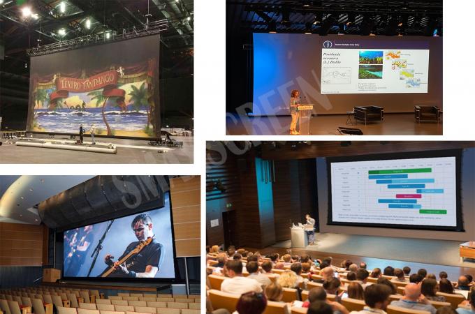 400 Inch Projector Screen Large Motorized With HD Mate White Fabric