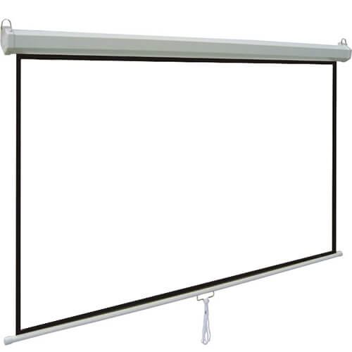 Matte White 100 Inch Projection Screen 4:3 Manual Projector Screen Pull ...
