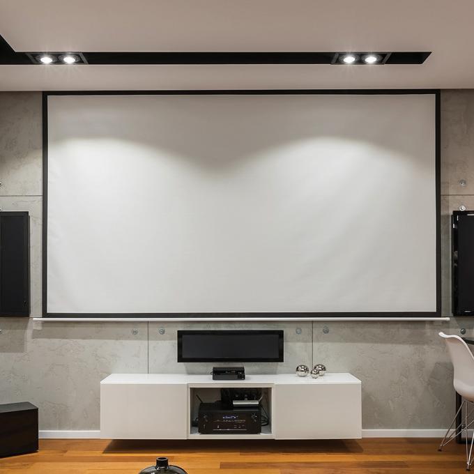 16:9 60 Inch Manual Projector Screens For Office School Classroom