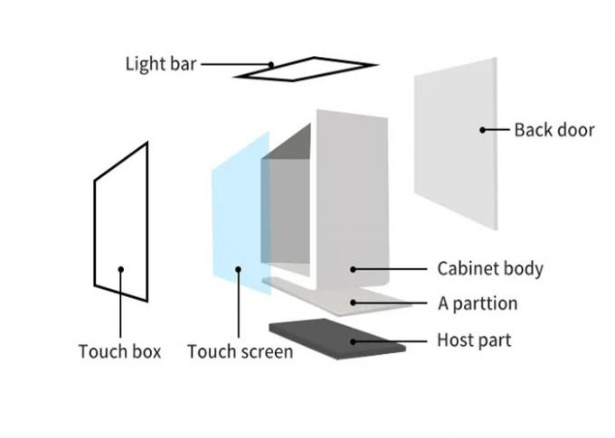 75 Inch Transparent LCD Display Case Touch Screen 3D Holographic ...