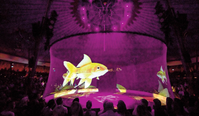 Polyamide 3D Holographic Projection Scrim Holo Gauze for Performance