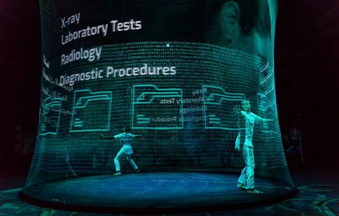 Large Hologram Gauze Projector Screen 3D Holographic Stage Projection ...