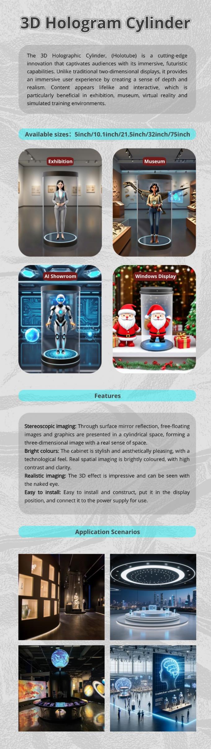 Handheld Mini Holo Tube Portable Hologram Display 5inch Holographic ...