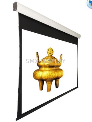 150'' Tensioned Ceiling Recessed Motorized Projection Screen With ...