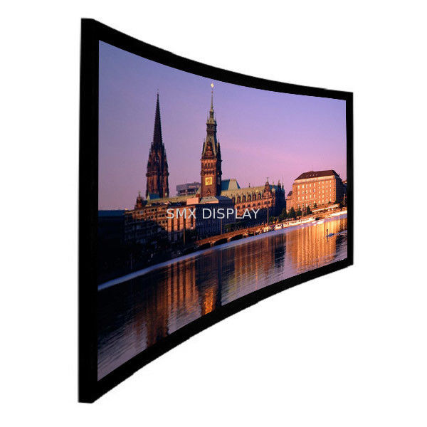 8cm Frame Curved Projection Screens With Black Velvet / 3D Screen Projector