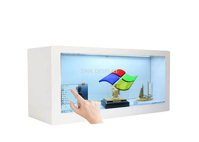 3D Hologram Display 75 Inch Transparent Hologram Pyramid LCD Showcases ...