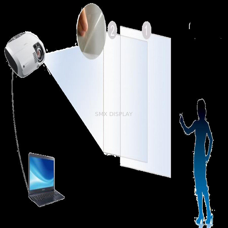 Super Transparent Self Adhesive Holographic Projection Film Rear Type ...