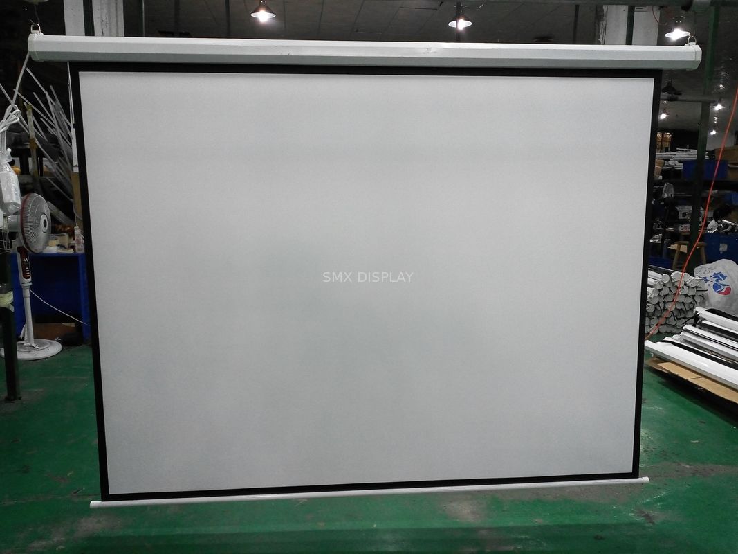 120'' Matte White Fabric Motorized Projection Screens RF/IR/12V Trigger ...