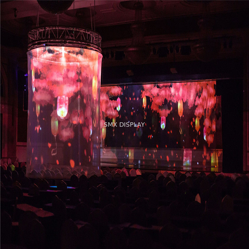 3D Holographic Projection Fabric Hologram Mesh Screen Transparent See ...