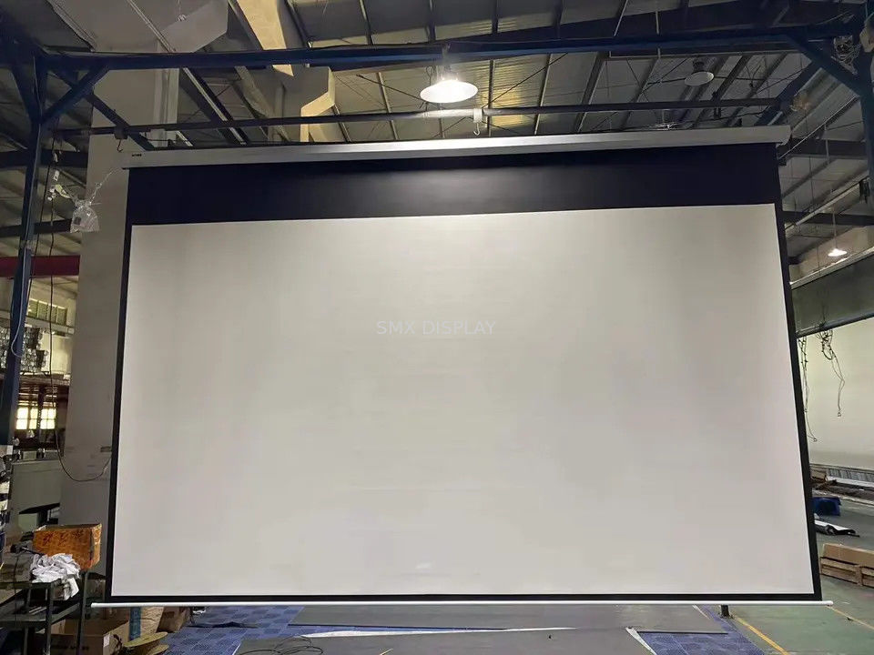 400 Inch Large Electric Projection Screen Motorized Tab Tensioned ...