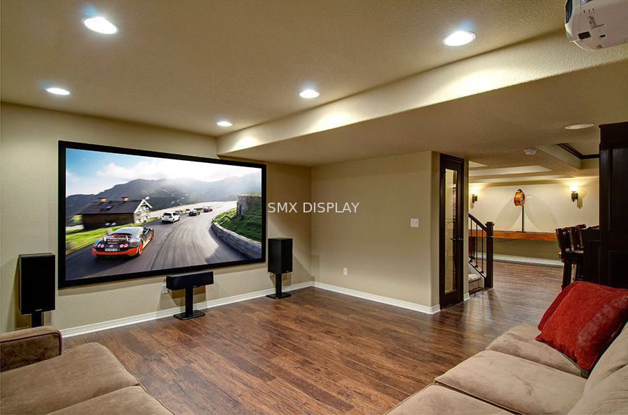 150inch Velvet-covered Fixed Frame 4K Acoustic Projector Screen For ...