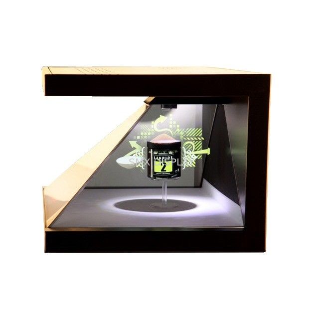 270 Degree 22'' Pyramid 3D Holographic Display Showcase For Museum Exhibition Decoration