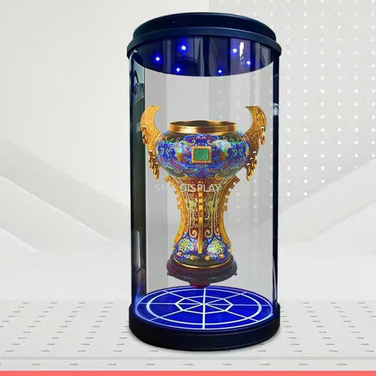 3D Hologram Cylinder Transparent Screen Interactive Holograms HoloTube ...