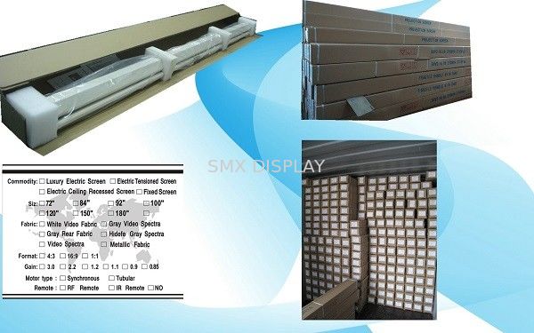 Tensioned 3d Movie Theater Projection Screen , Widescreen Roll Up ...