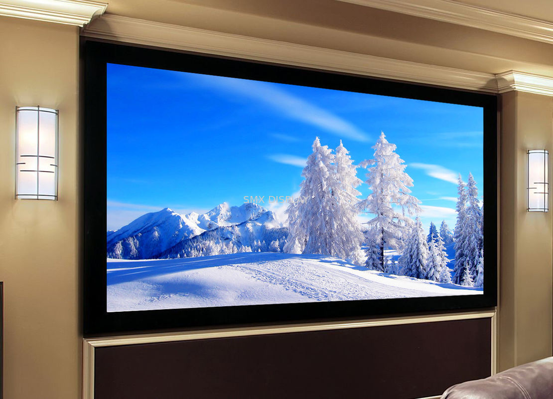 3D Perforated Silver acoustically transparent projection screen For ...