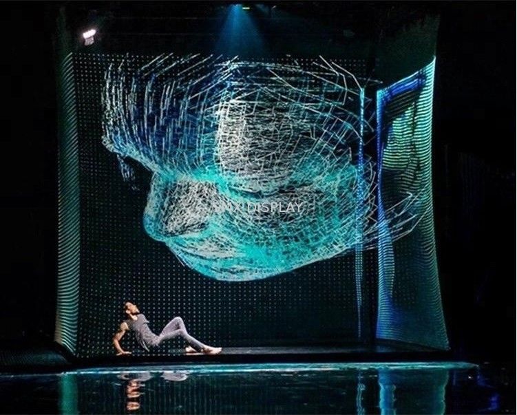 360 Degree 3D Holographic Projector Screen Hologram Mesh Screen For Big ...