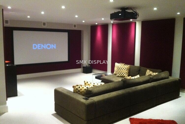 4k Cinema Fixed Frame Screen Projector With Acoustically Perforated Screen