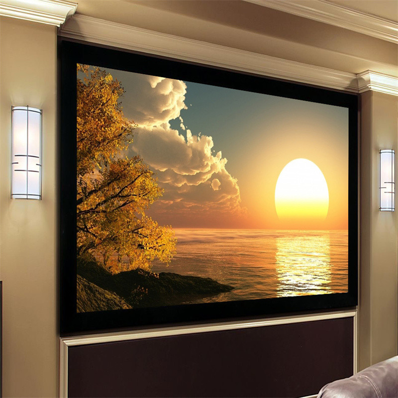 Front Fabric 4K 150 Inch Fixed Frame Projection Screen Lager HD ...