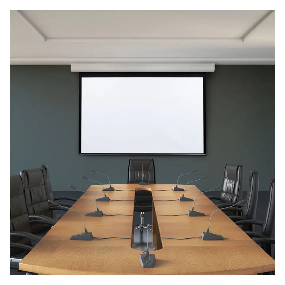 120'' Matte White Fabric Motorized Projection Screens RF/IR/12V Trigger ...