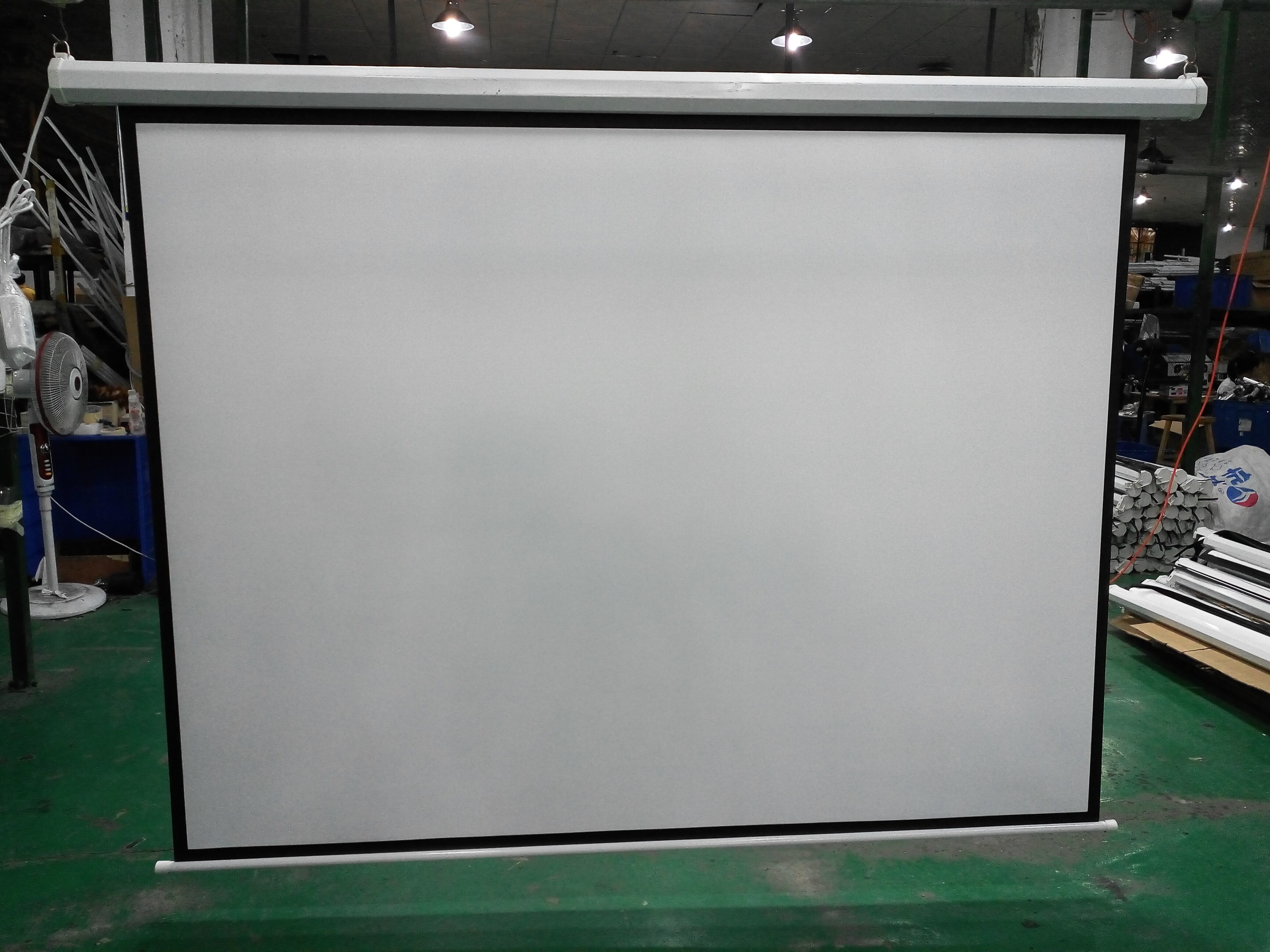 120'' Matte White Fabric Motorized Projection Screens RF/IR/12V Trigger ...