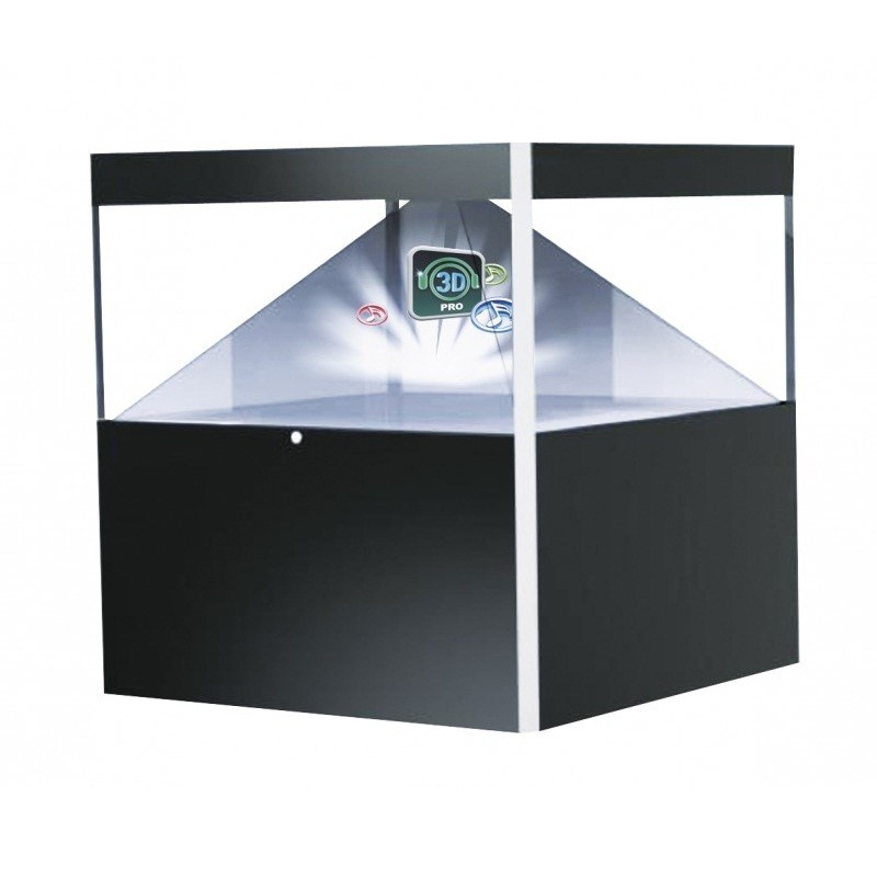 360 Degree 3D Pyramid Hologram Display Showcase / Clear 3D Hologram ...