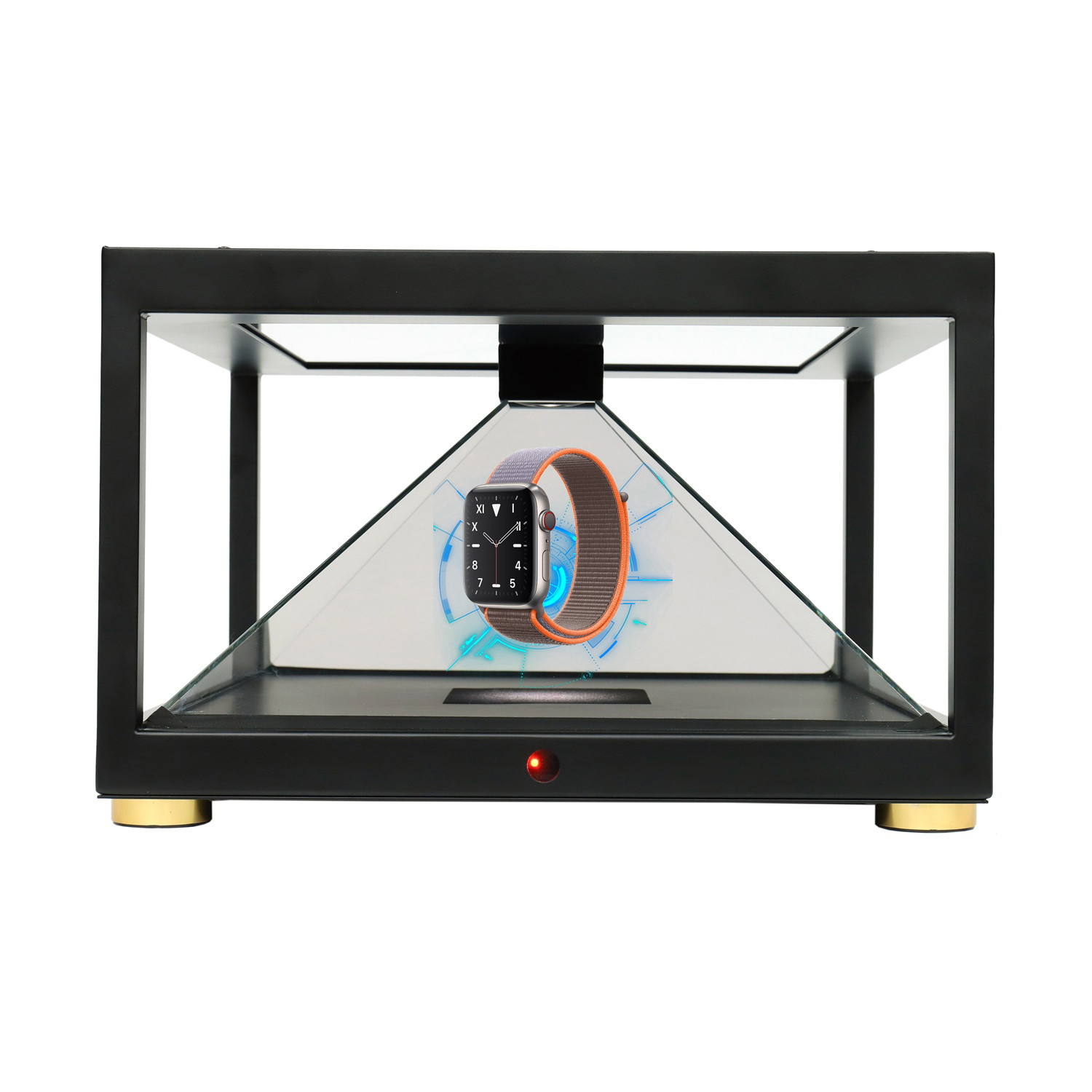 360 Degree 3D Pyramid Hologram Display Showcase / Clear 3D Hologram ...