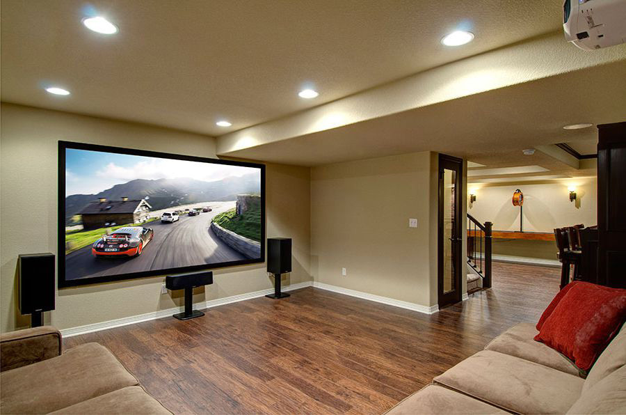 150inch Velvet-covered Fixed Frame 4K Acoustic Projector Screen For ...