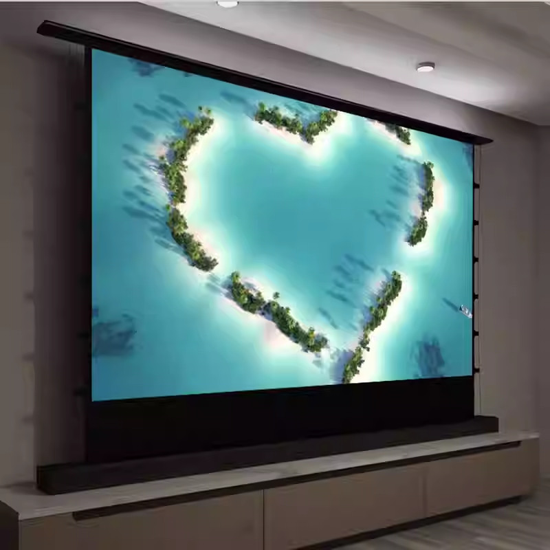 Home Theater 120 Inch UST Projection Screen Motorized Floor Rising ...