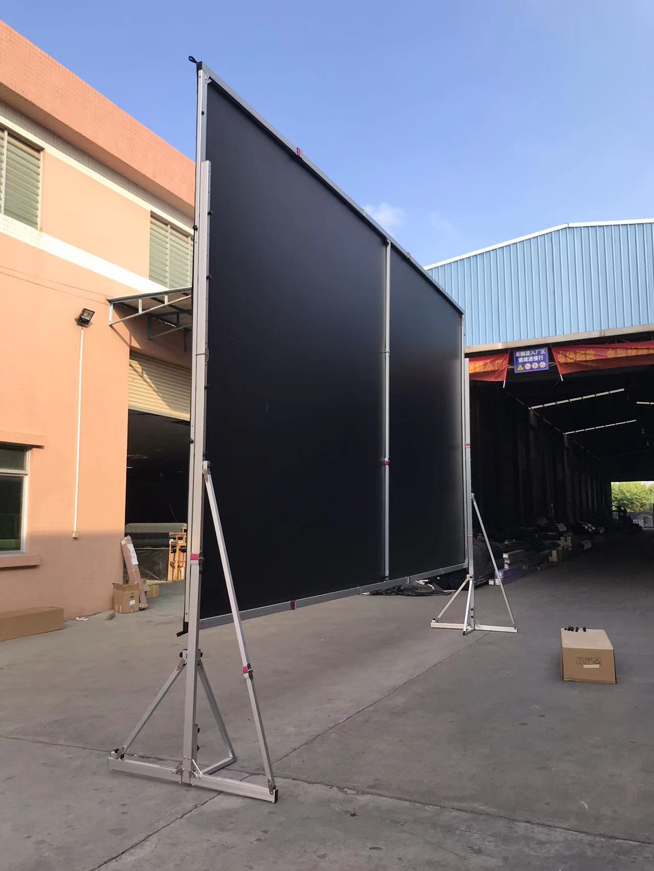 16ft wide x 9ft tall Fast Fold Screen with Drape Kits with Adjustable ...