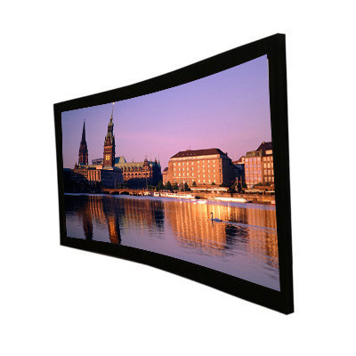 3D Silver Immersive curved theater screen , home cinema projection screen