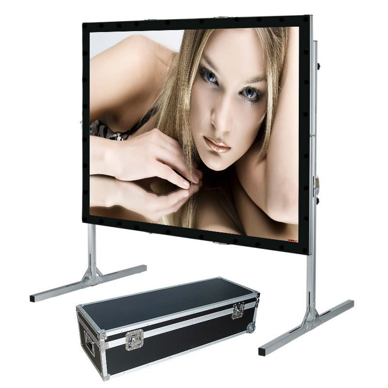 200" 16 by 9 front and rear fast fold projector screen portable ...