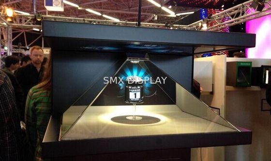 3 Faces Hologram Pyramid Showcase Holographic 3D Display Shopping Mall