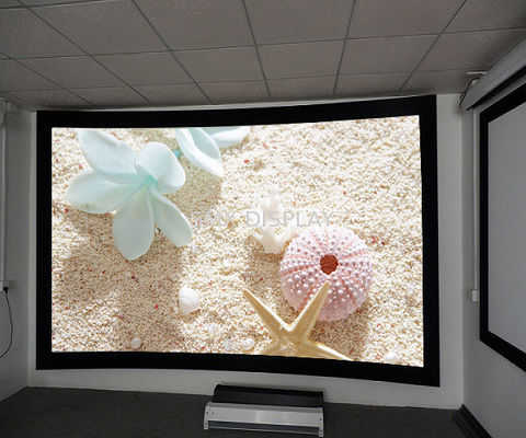 8cm Frame Curved Projection Screens With Black Velvet / 3D Screen Projector