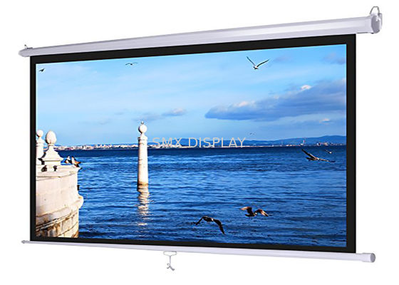 Matte White 100 Inch Projection Screen 4:3 Manual Projector Screen Pull ...